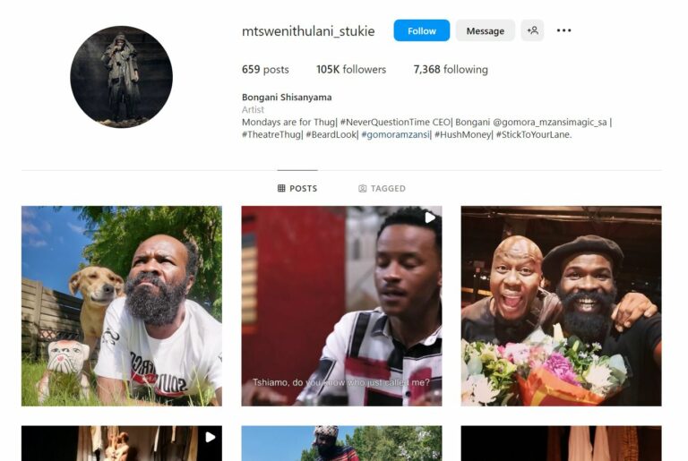 Thulani Mtsweni (Actor) Parents, Family, Wife, Son, Movies, Education ...